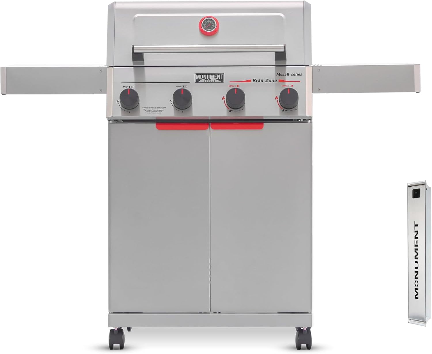 Monument Grills 4 Burner Propane Gas Grill ,Stainless Steel Outdoor ...