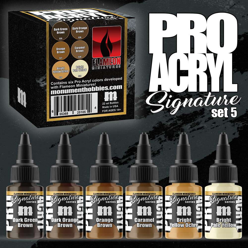 Monument Hobbies Signature Series Flameon Miniatures Paint Set (Set 5 ...