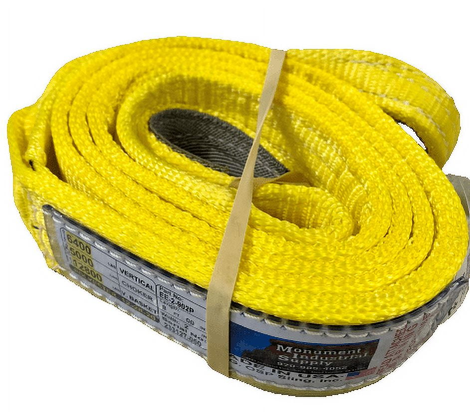 Monument Industrial Supply 2" X 8' Eye & Eye Polyester Web Sling ...