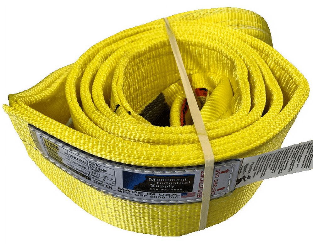 Monument Industrial Supply 4" X 10' Eye & Eye Polyester Web Sling ...