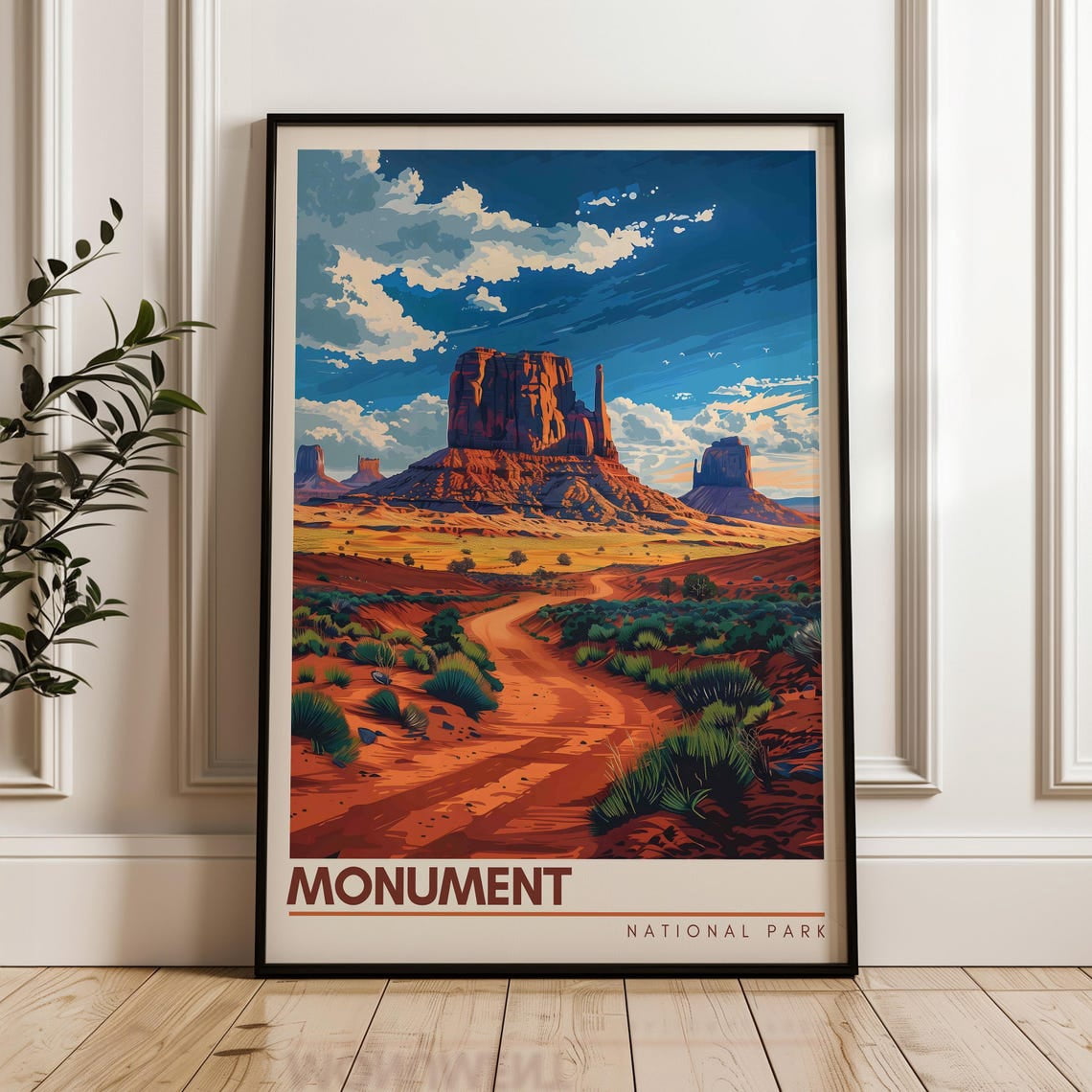 Monument National Park Travel Poster - United States Wall Art Print ...