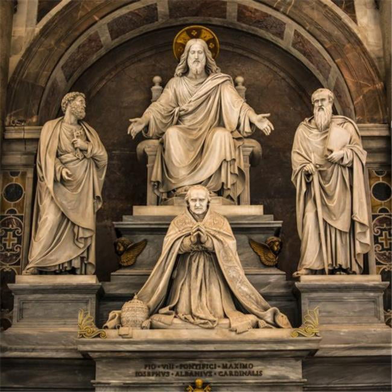 Monument To Pius Viii Saint Peters Basilica - Rome Italy Poster Print ...