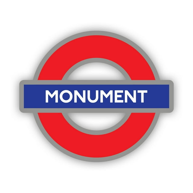 Monument Tube Sign Roundel Sticker Decal - Self Adhesive Vinyl ...