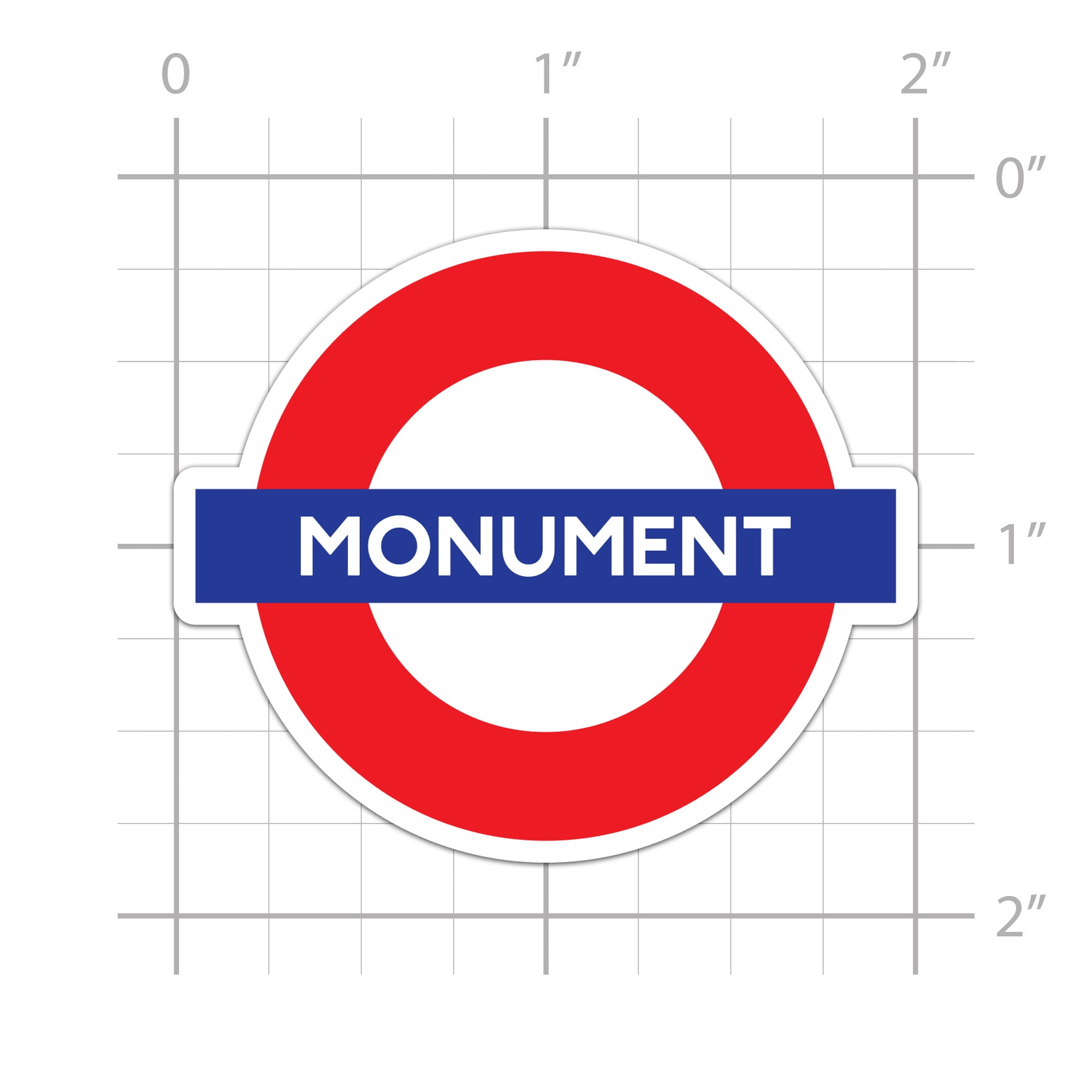 Monument Tube Sign Roundel Sticker for water bottle phone tumbler hard ...