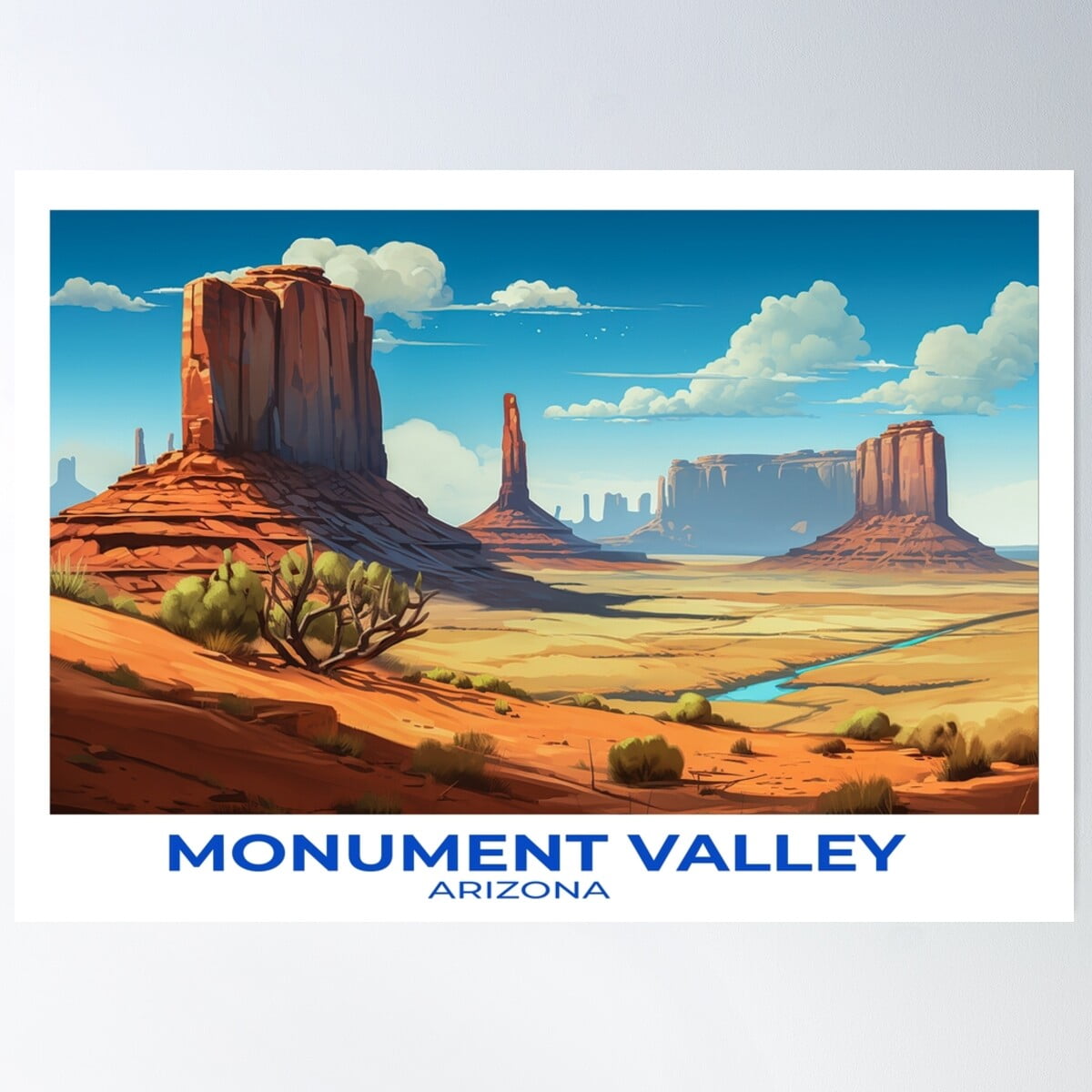 Monument Valley Arizona Travel Poster - Tourist Atraction - Travel ...