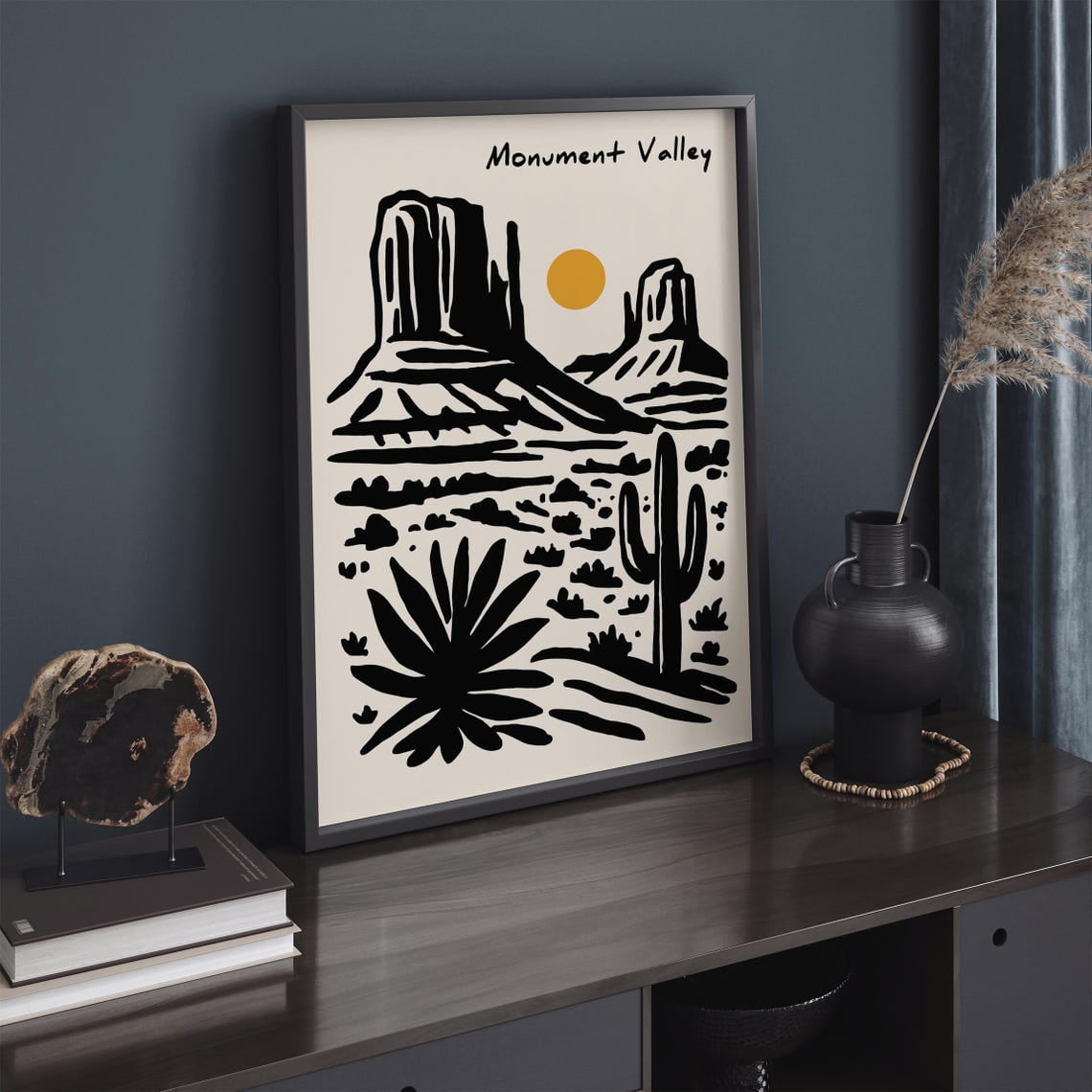 Monument Valley Poster, Southwestern Desert Wall Art, Arizona Print ...