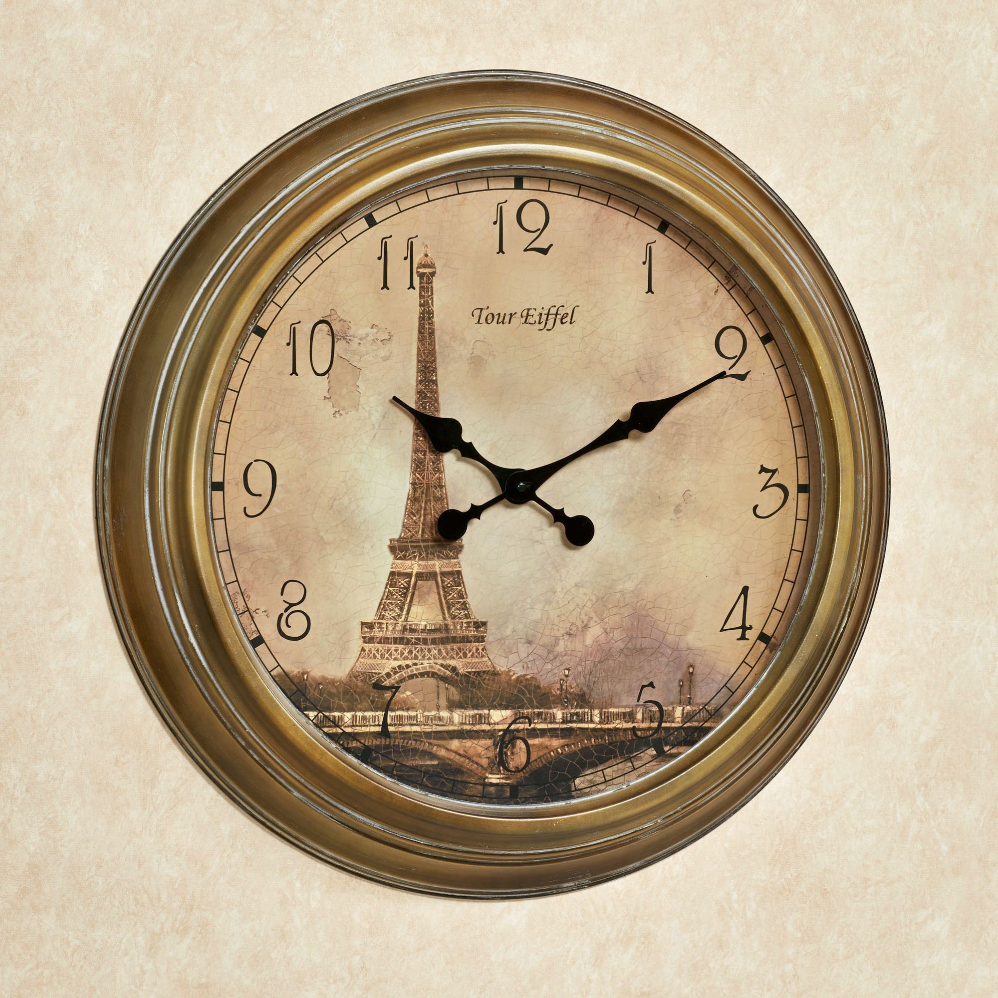 Monument de Paris Wall Clock Harvest Gold Harvest Gold - Walmart.com