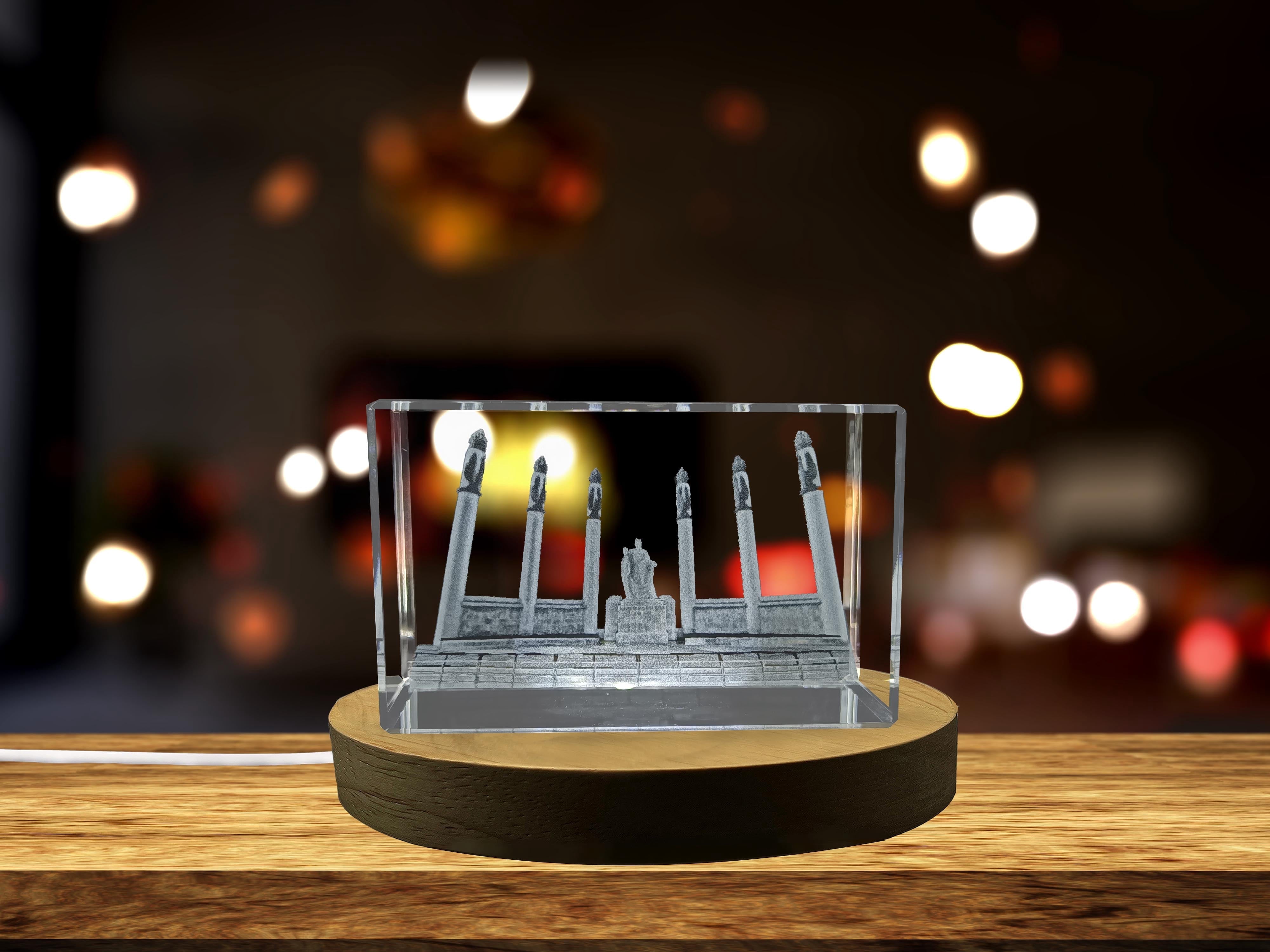 Monument to the Children Heroes 3D Engraved Crystal Gift - Walmart.com