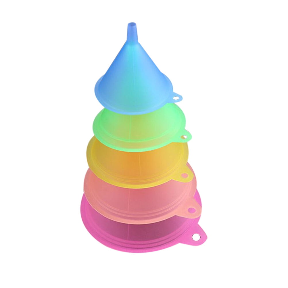 Monyance Bottle Filling Funnels 5 Colorful Plastic Mini Funnels for ...