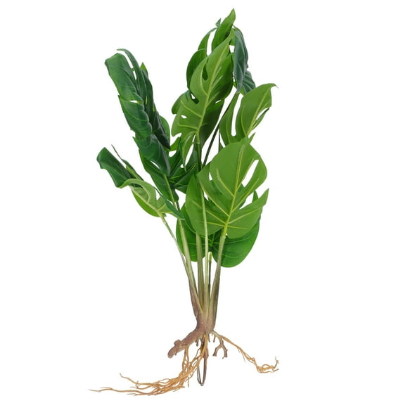 Monyance Fake Plant Decor Hawaii Party Monstera Stem Artificial Leaf ...
