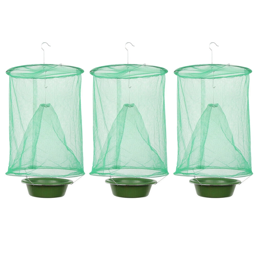 FRCOLOR Reusable Hanging Fly Catcher with Flytrap Net for Yard Made of ...
