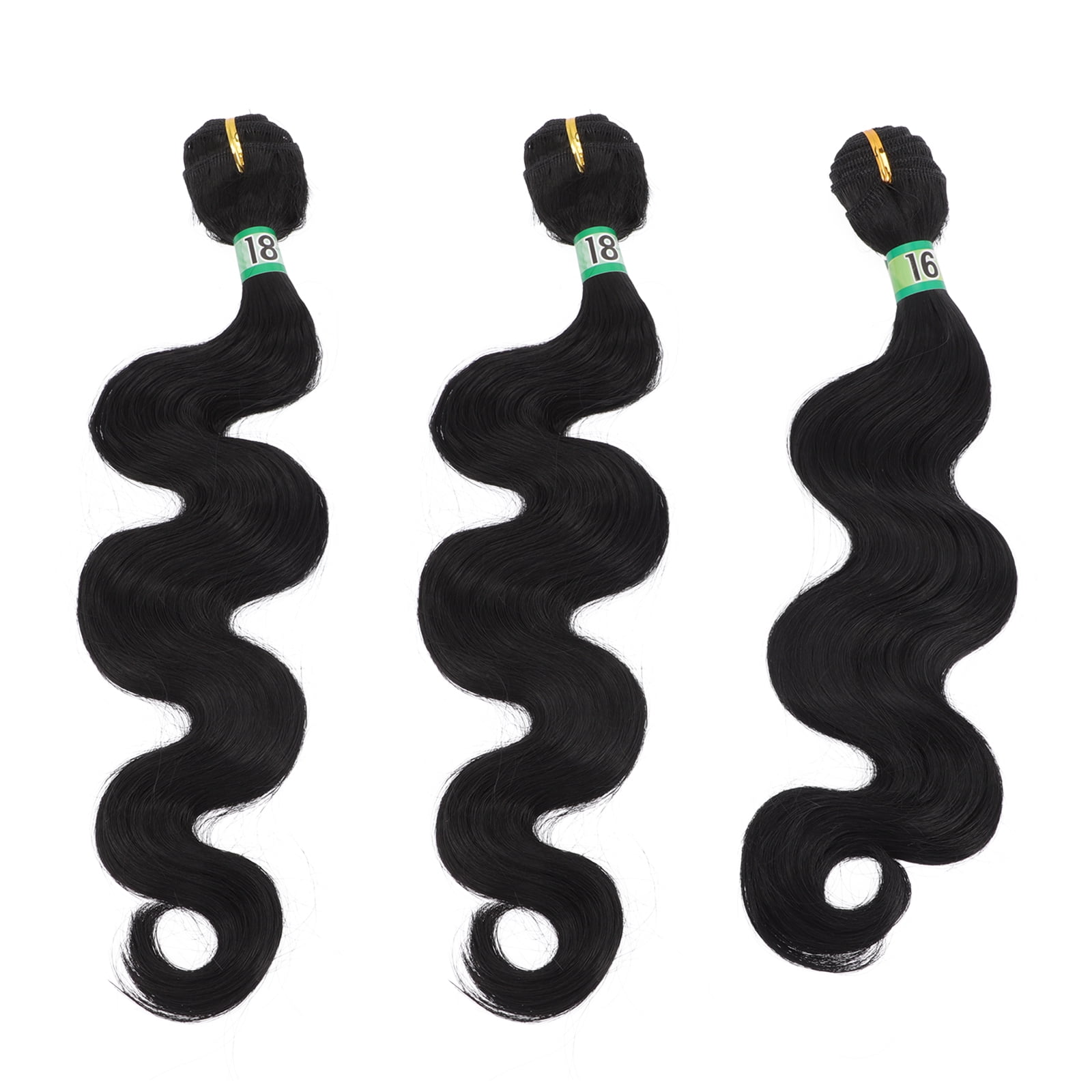 FRCOLOR 3pcs Brazilian Body Wave Hair Bundle Synthetic Fake Body Wave ...