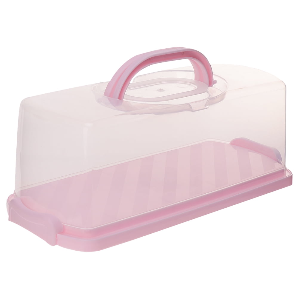 Monyance Loaf Cake Keeper Plastic Bread Box with Clear Lid & Handle ...