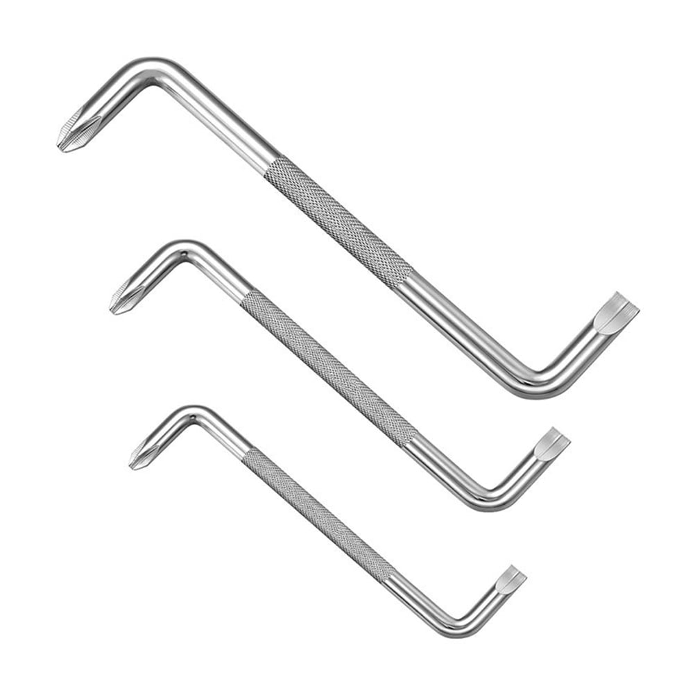 Monyance Offset Screwdrivers 3pcs Right Angle Flat Head Z-Type Offset ...