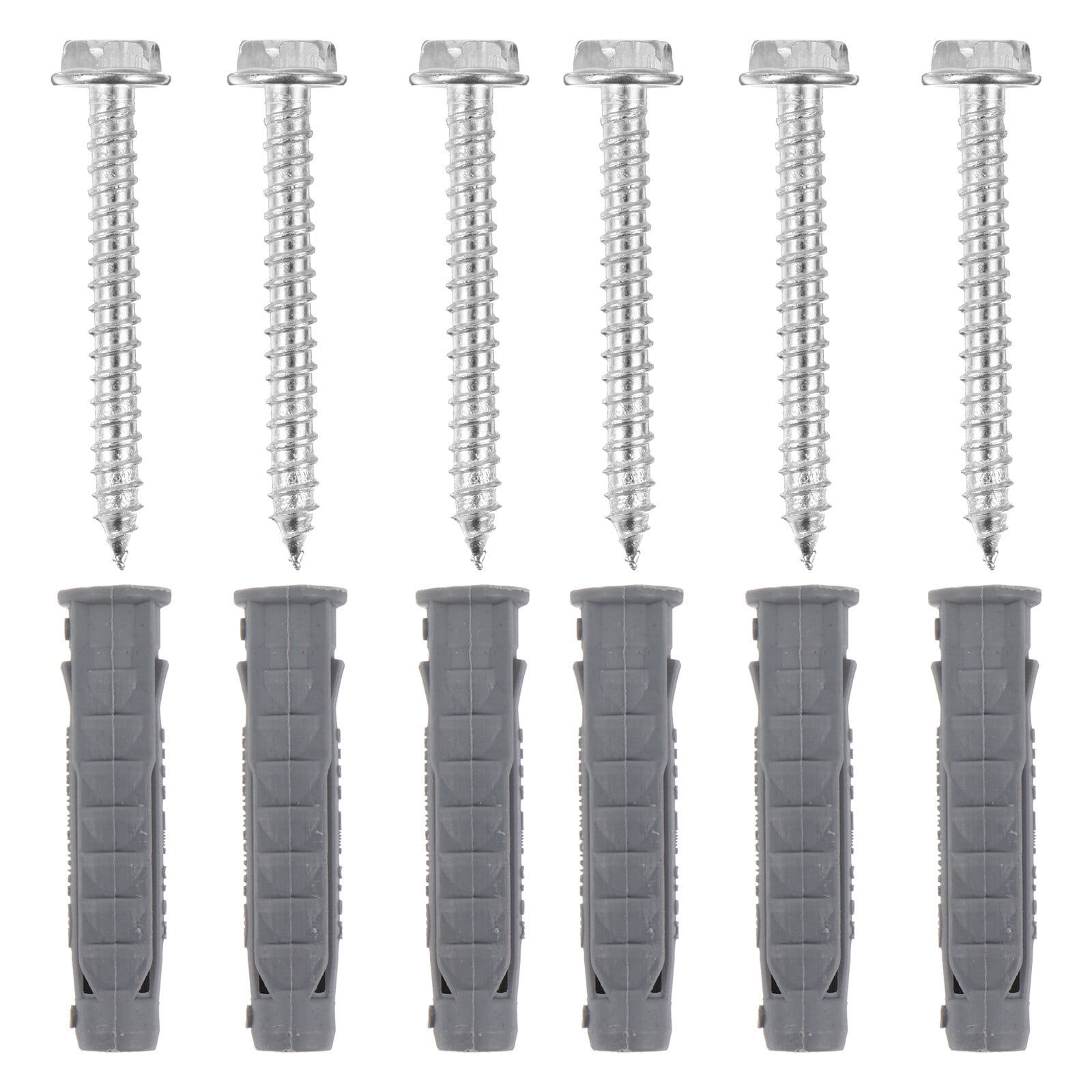 Monyance Phillips Flat Screw Drywall Anchors Kit: 6 Plastic Anchors ...