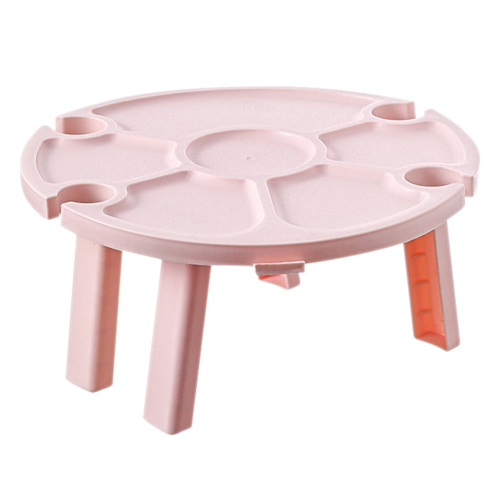 Monyance Plastic Beverage Table Portable Folding Wine Picnic Table for ...