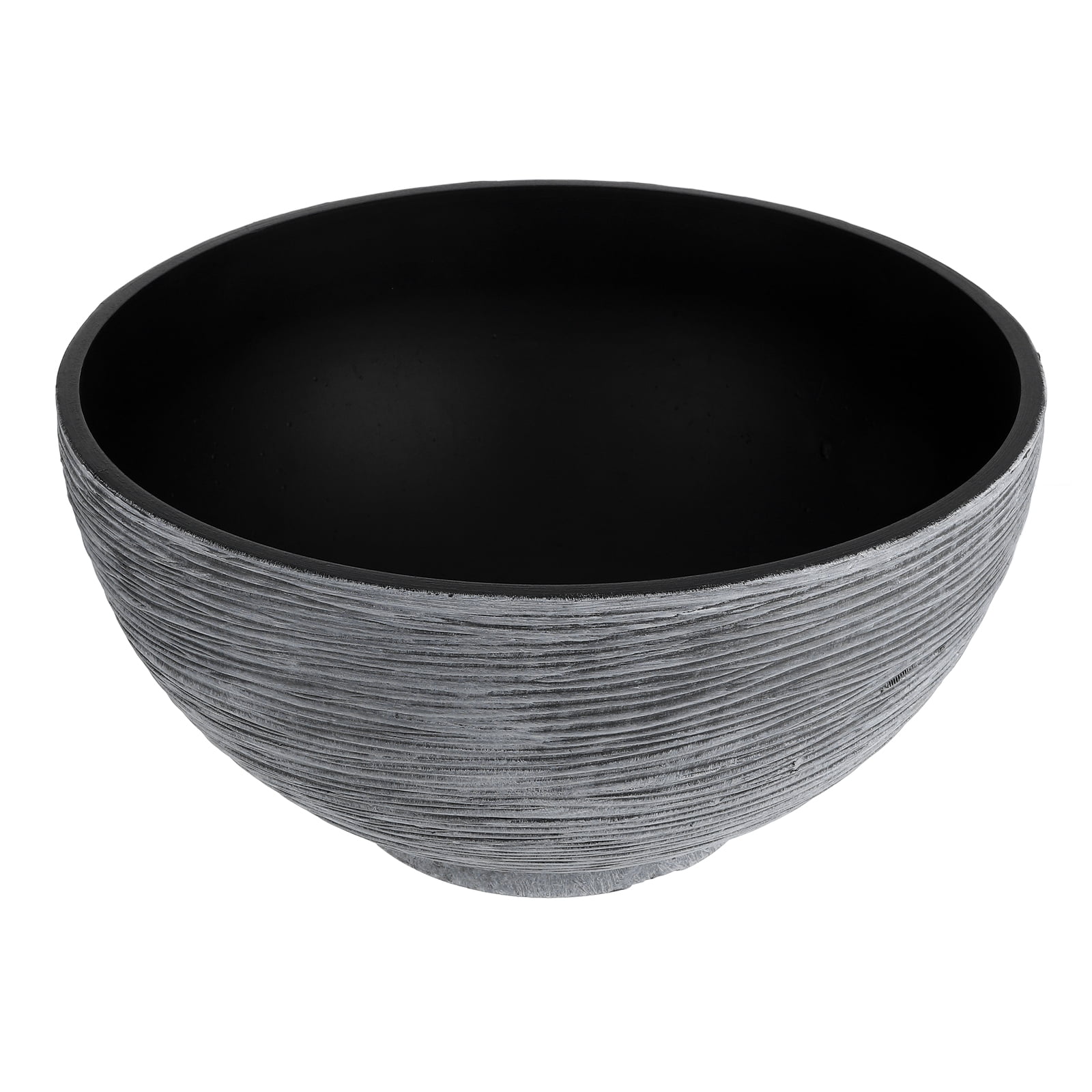 Monyance Plastic Flowerpot Large Grey Outdoor Garden Bowl Planter ...