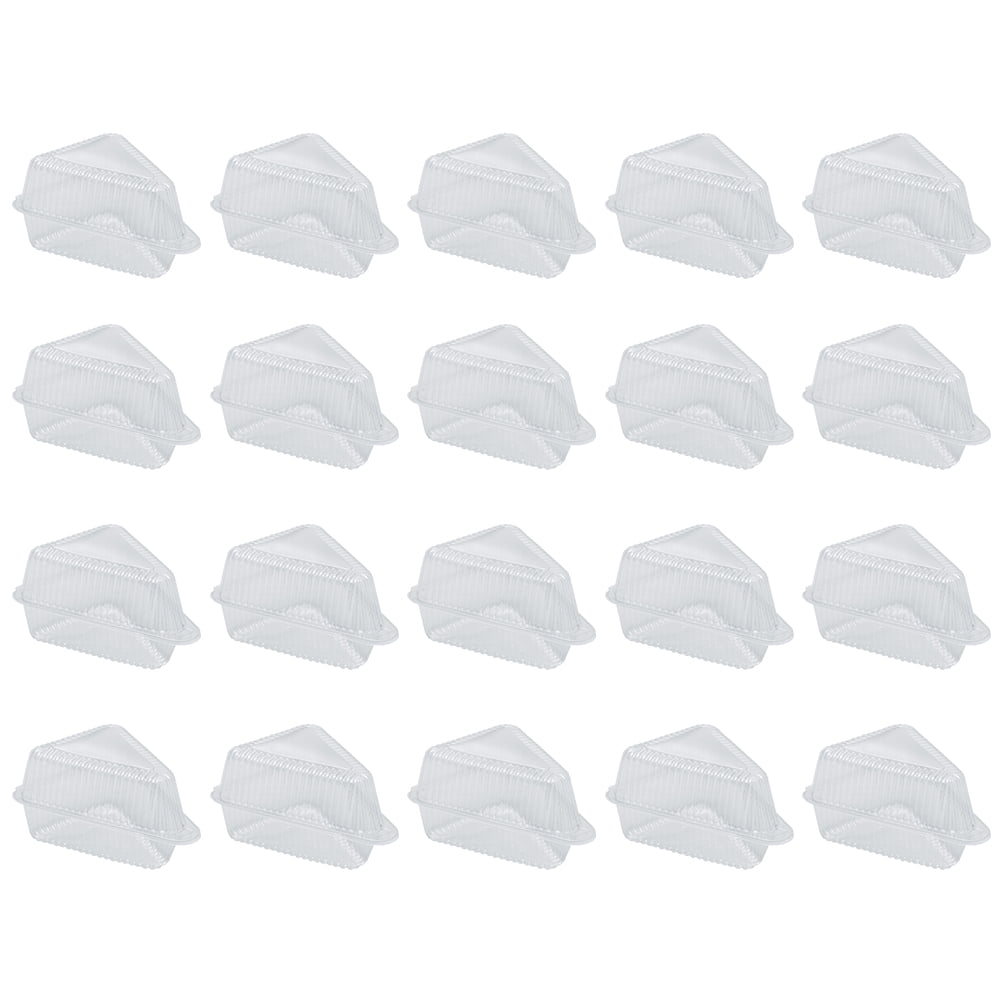 Monyance Small Pie Container 25 Clear Plastic Triangle Cake Boxes with ...