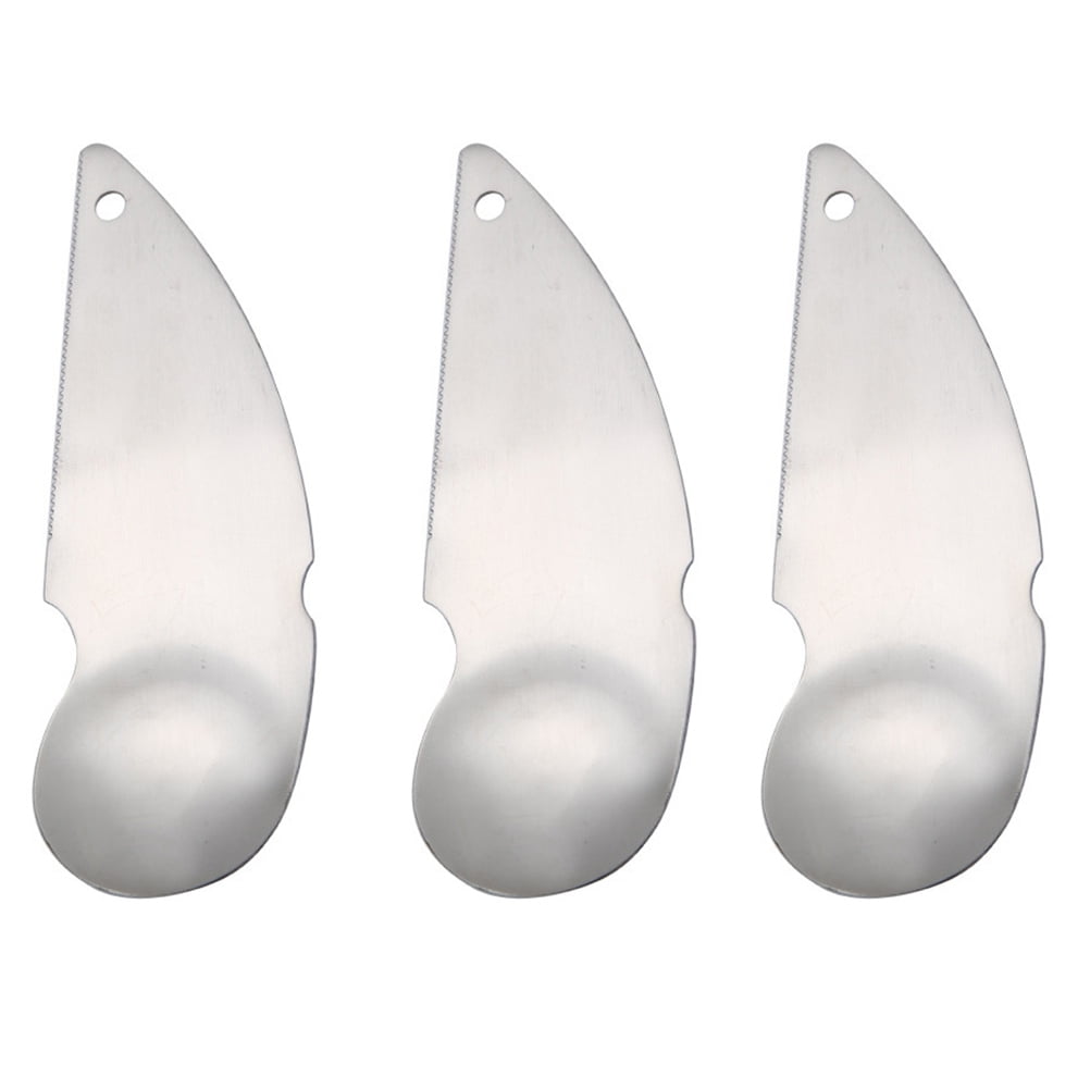 Monyance Stainless Steel Slicers 3Pcs Kiwi Cutter Spoons Stainless ...
