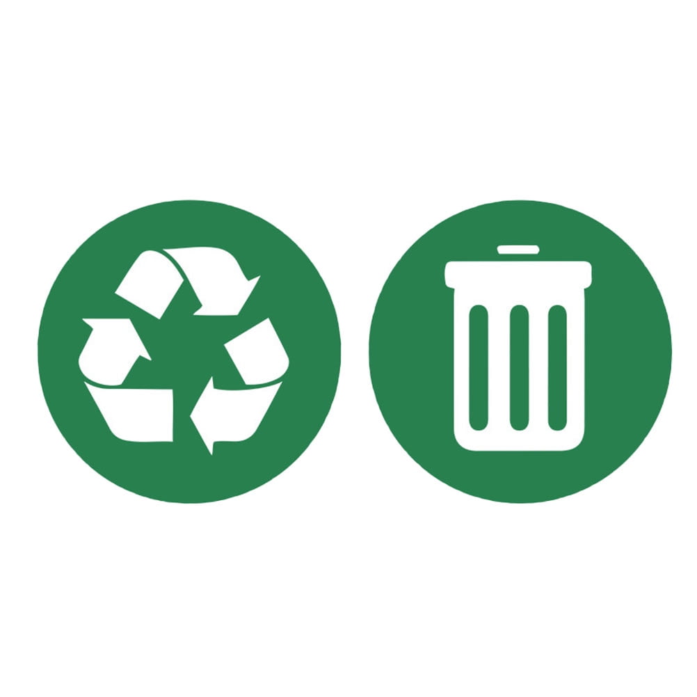 Monyance Trash Recycling Sticker Recycle Sticker Round Logo Decal ...
