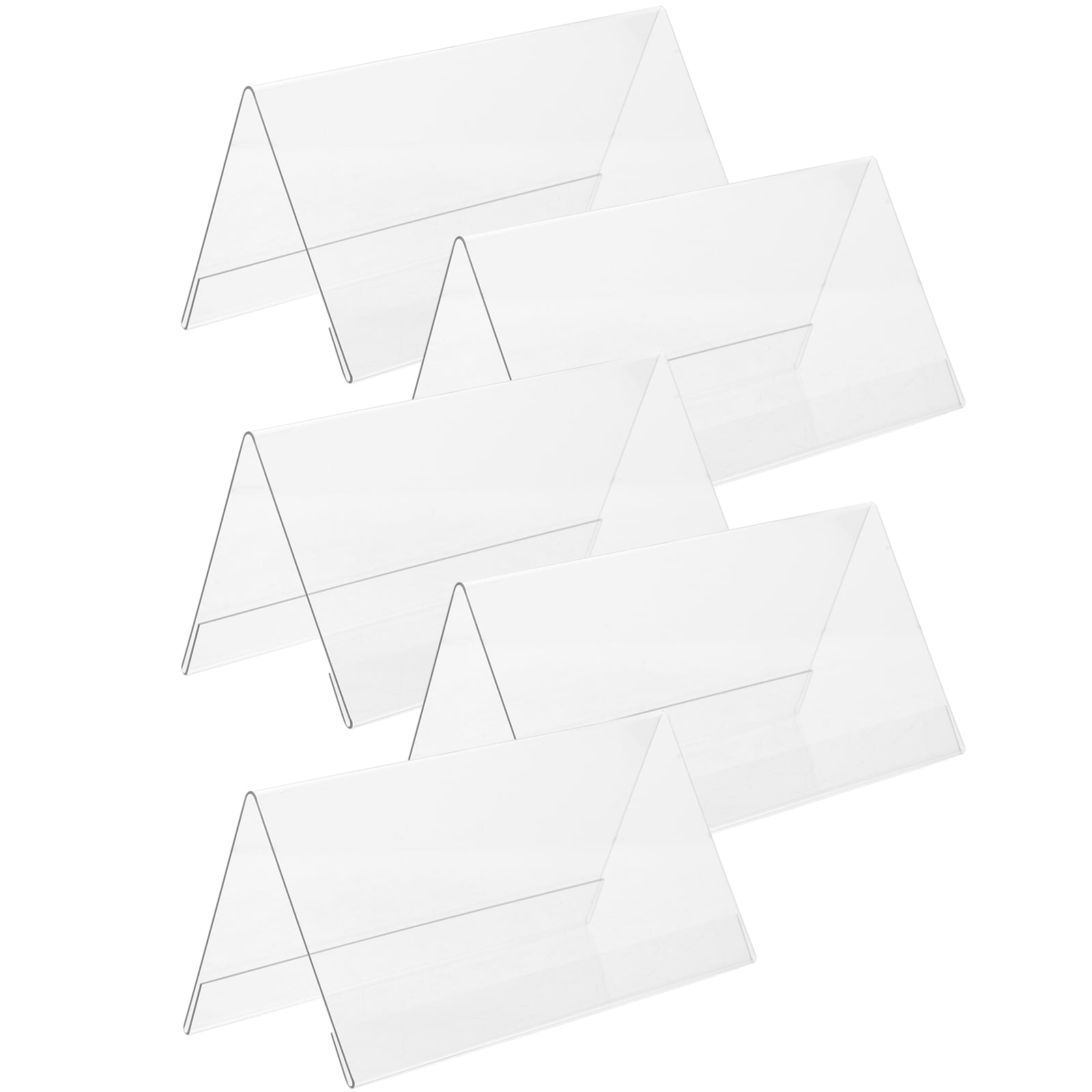 Monyance blank signs Acrylic Sign Display Holder 5Pcs Clear L Shape ...