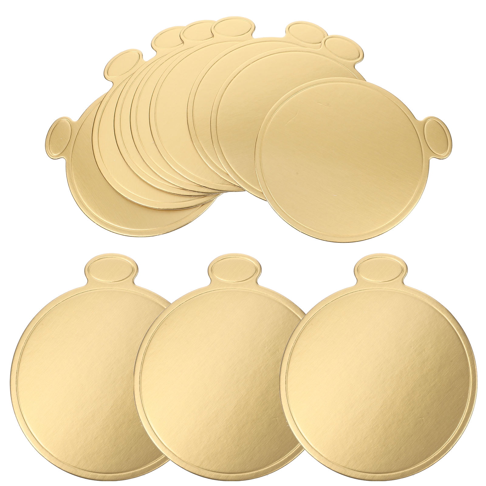 Monyance cake cardboard trays 100 Mini Cake Round Bases Golden ...