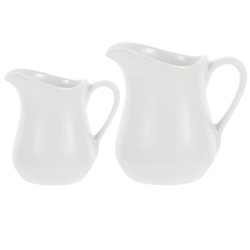 TAILTOSS Ceramic Pitcher White Storage Holder Picnic 2Pcs 3.3X2.4X3In ...