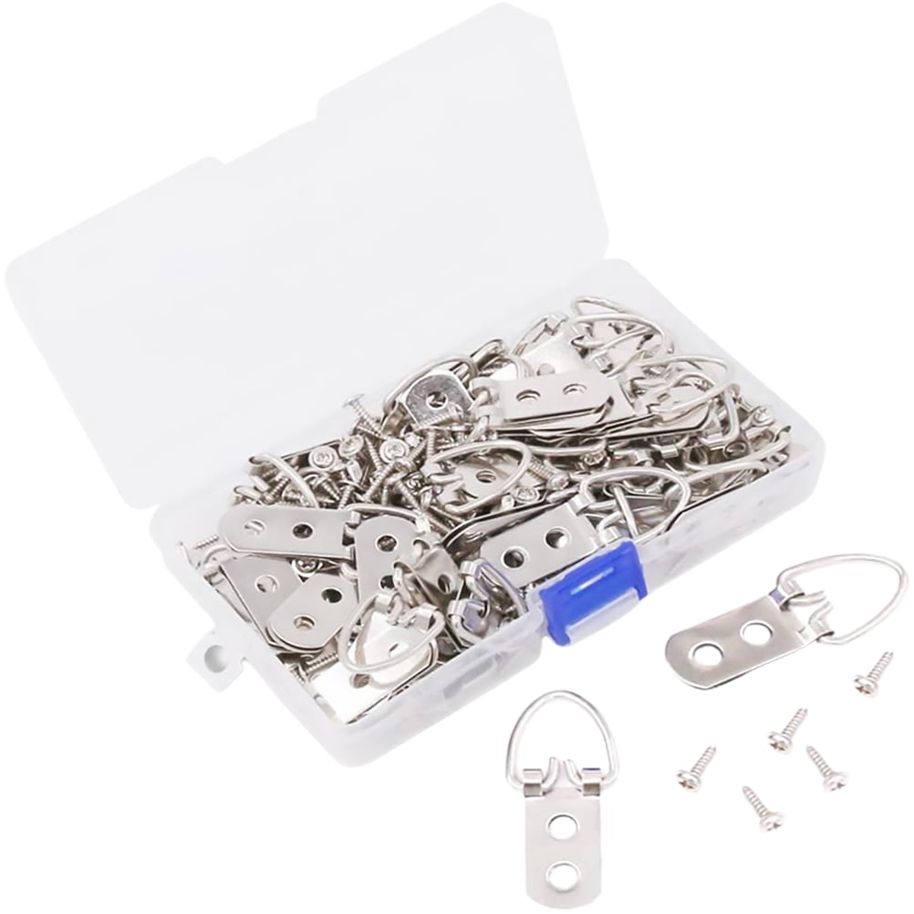 Monyance d rings picture hanging 50pcs D Ring Picture Hanging Hooks ...