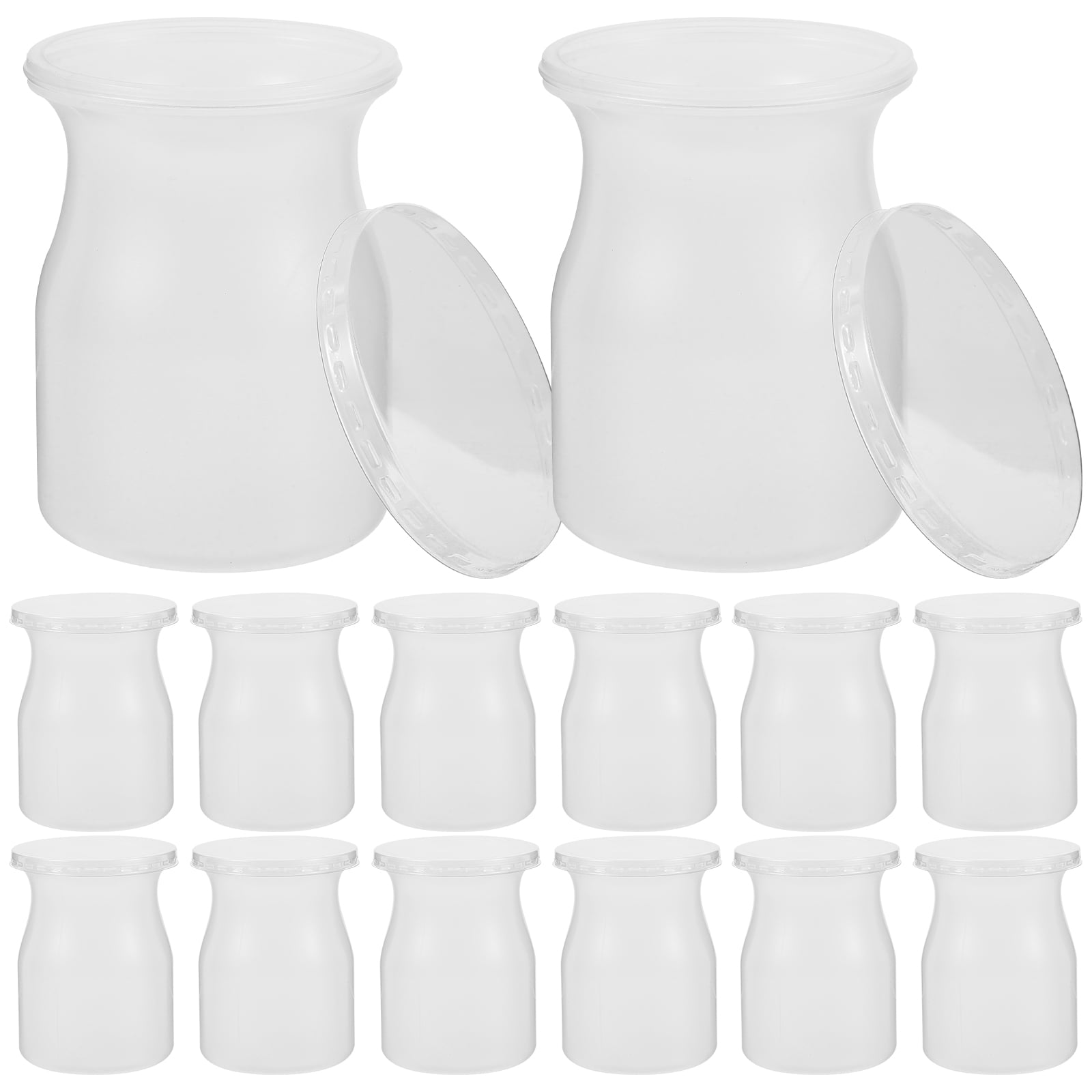 TAILTOSS Yogurt Container Transparent Plastic 20Set 2.2x2.2x3In ...