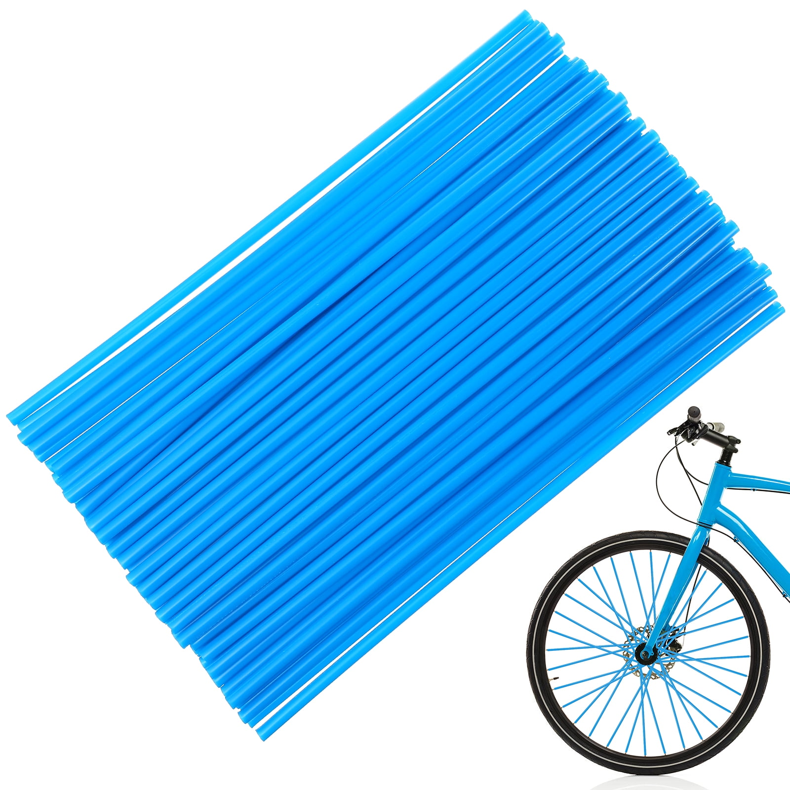Blue Bike Spoke Wraps Protector Kit with 75 PCS for Motorcycle Dirt ...