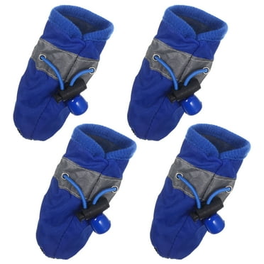 PawZ Rubber Dog Boots and Paw Protectors 12pk x2, Medium Blue Dog ...