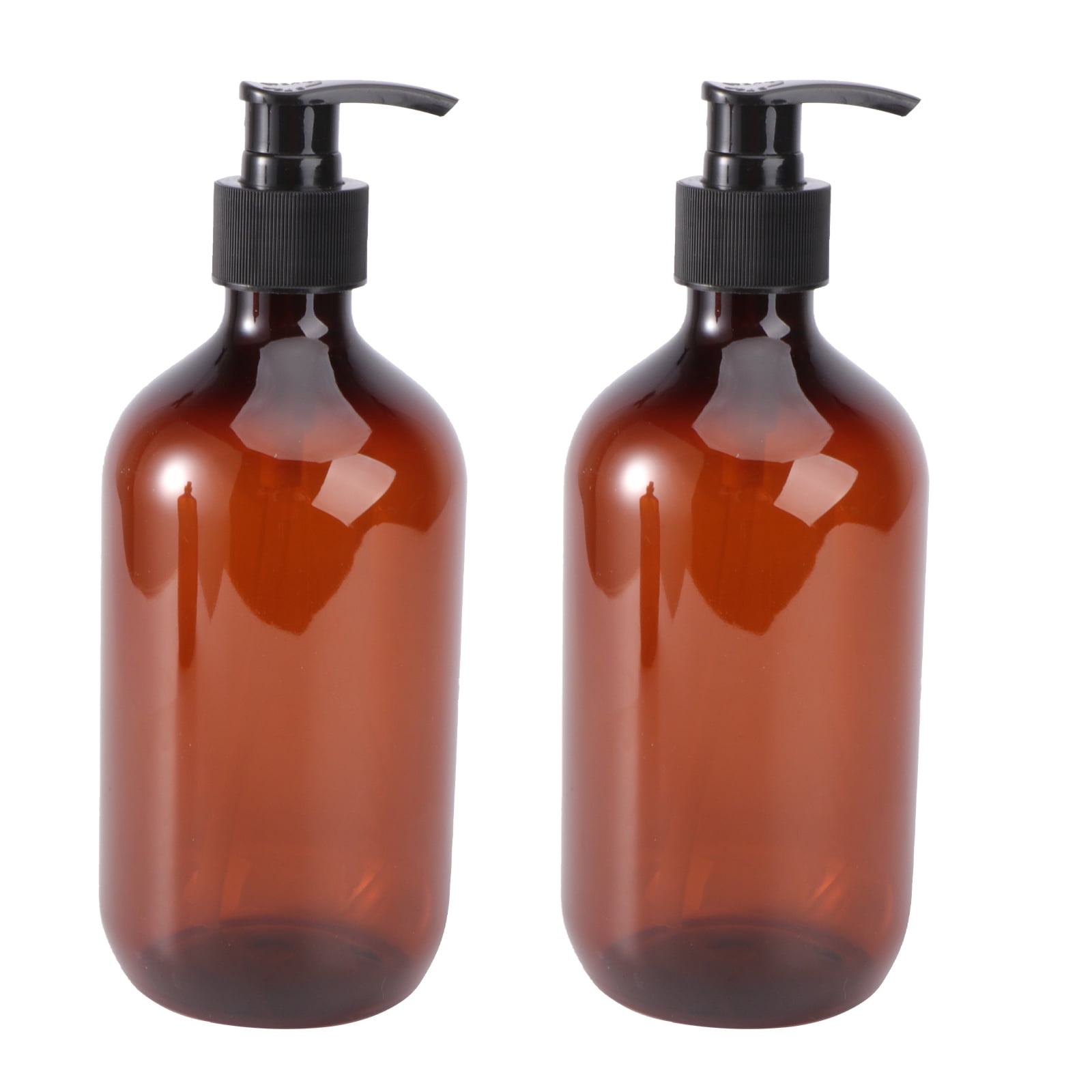 Monyance empty shampoo bottle 2-Pack 500ml Amber Pump Bottles with ...