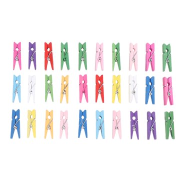 Ludlz Mini Natural Wooden Clothespins Photo Paper Peg Pin Craft Clips ...