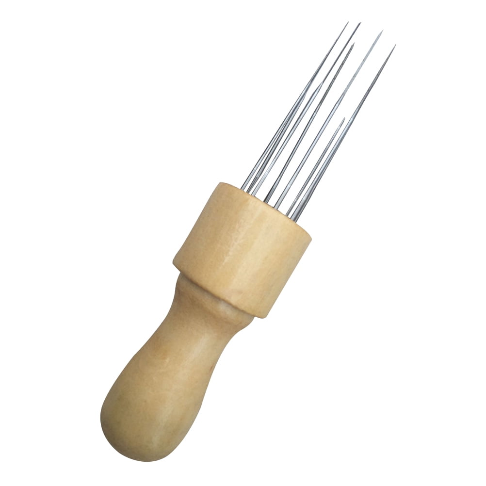 Wool Felting Needle Tool Set with 8 Needles and Wooden Handle Punching ...