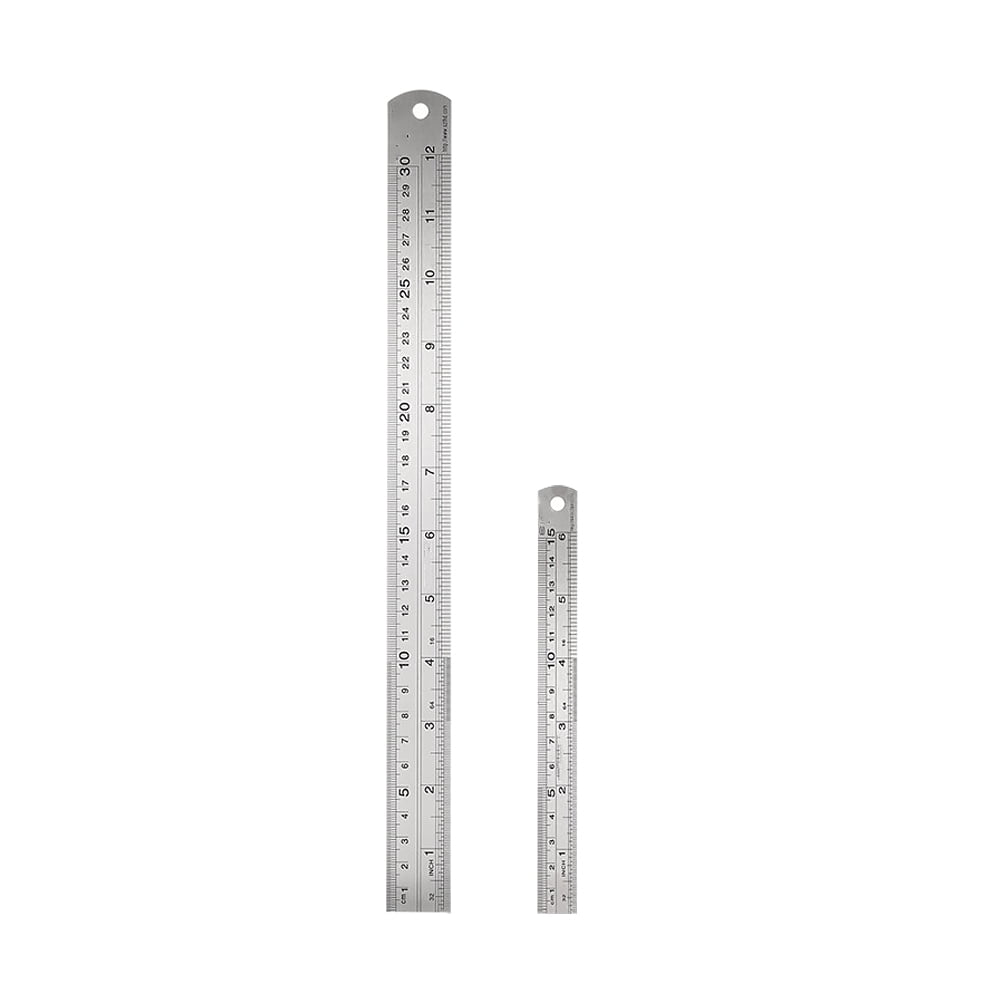 Monyance office rulers 2pcs Straight Rulers Stainless Steel Drawing ...