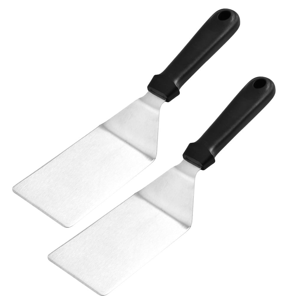 Monyance stainless steel scraper 2Pcs Metal Griddle Spatulas with Long ...