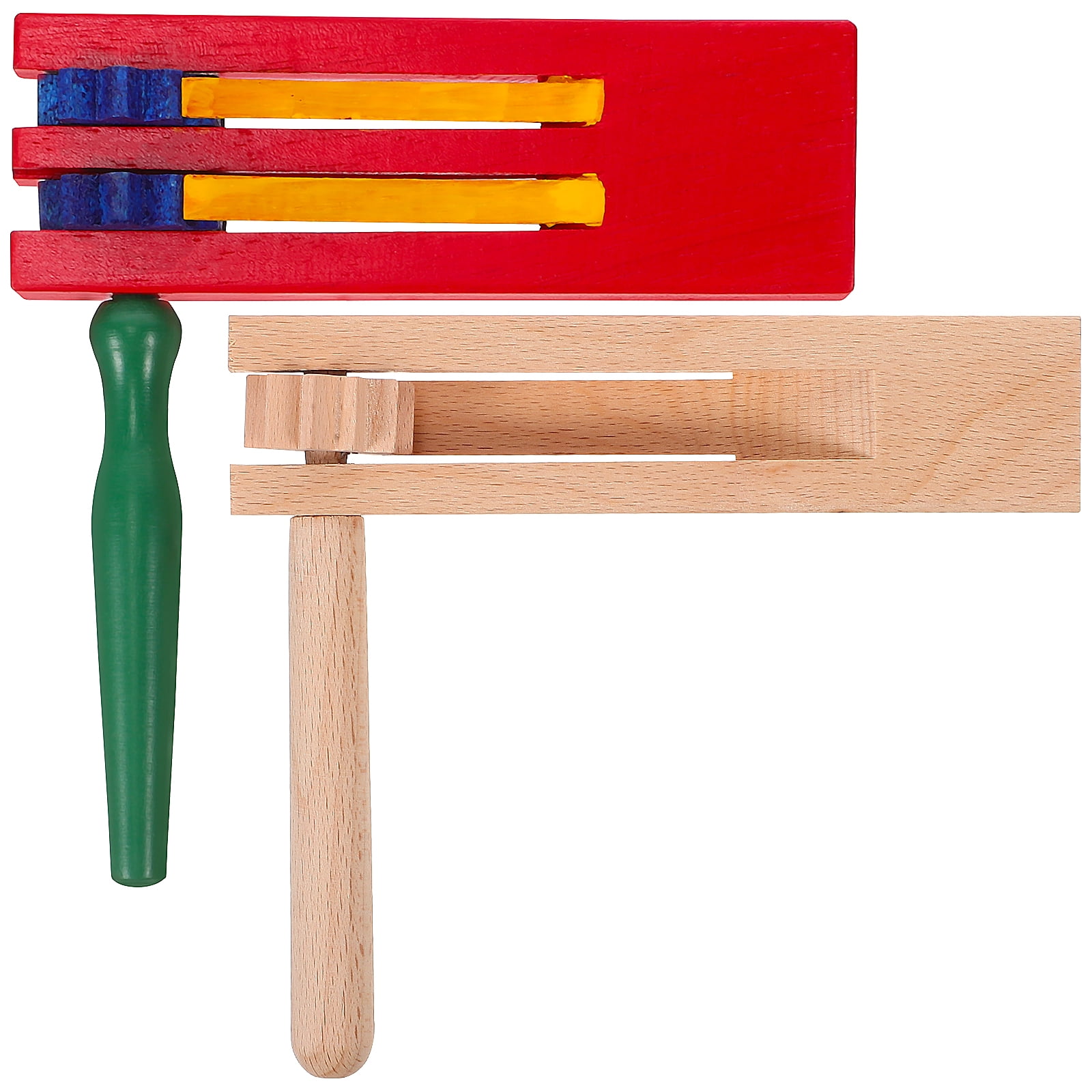 Monyance wooden castanet 2 Wooden Ratchet Noise Makers for Parties and ...