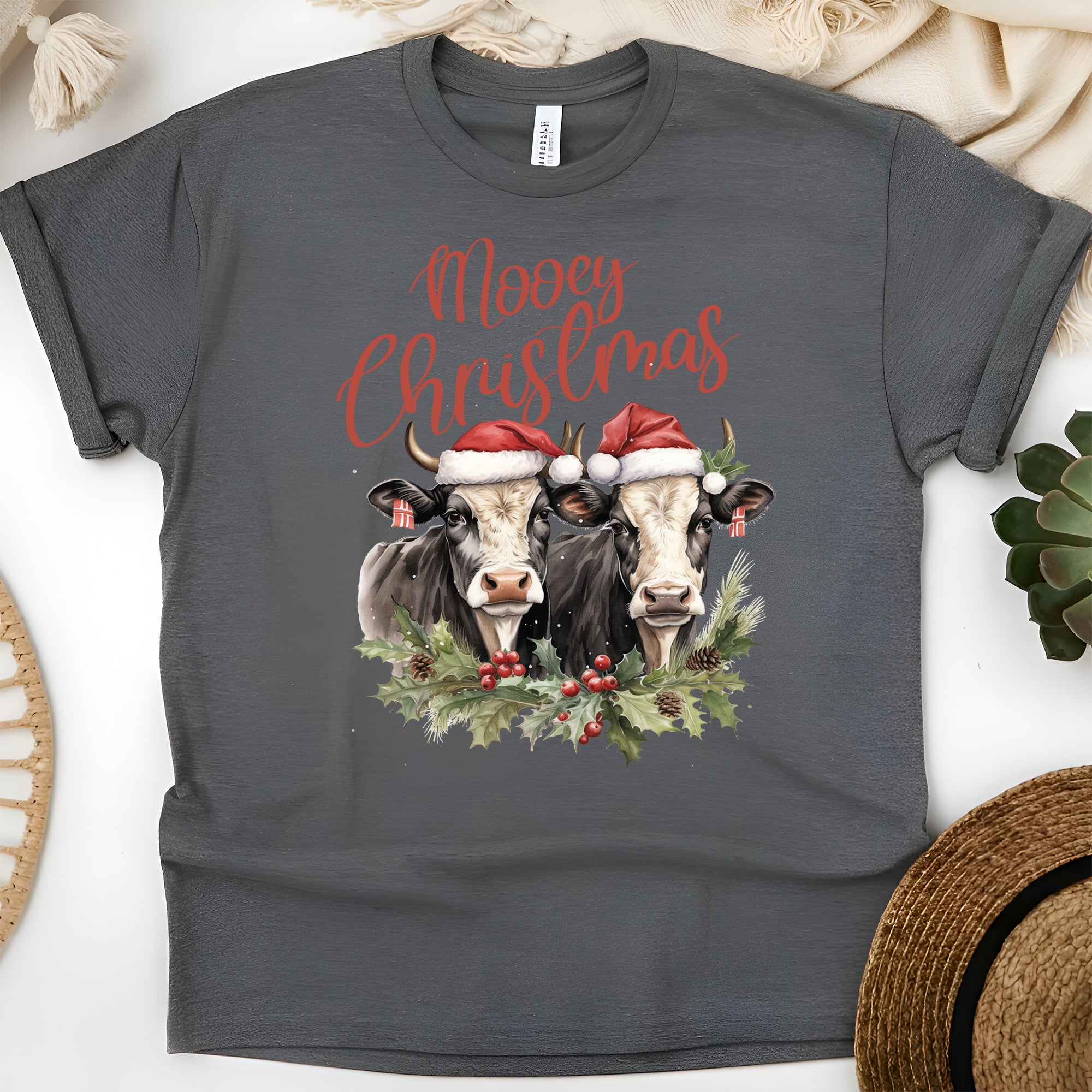 Moo Cow Shirt | Cute Farm Animal Graphic Tee for Country Lovers, Dark ...