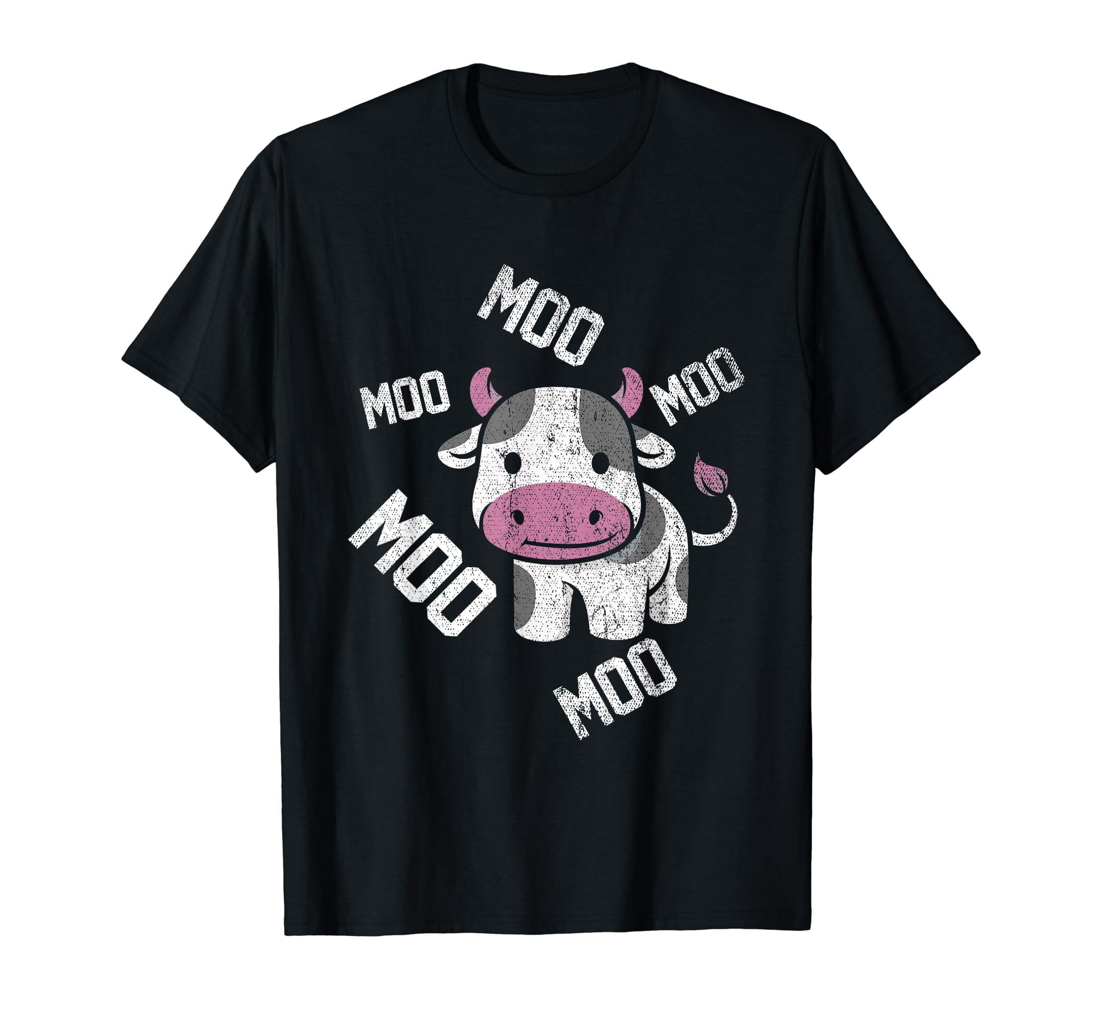 Moo Cow T-Shirt Black Tee - Walmart.com