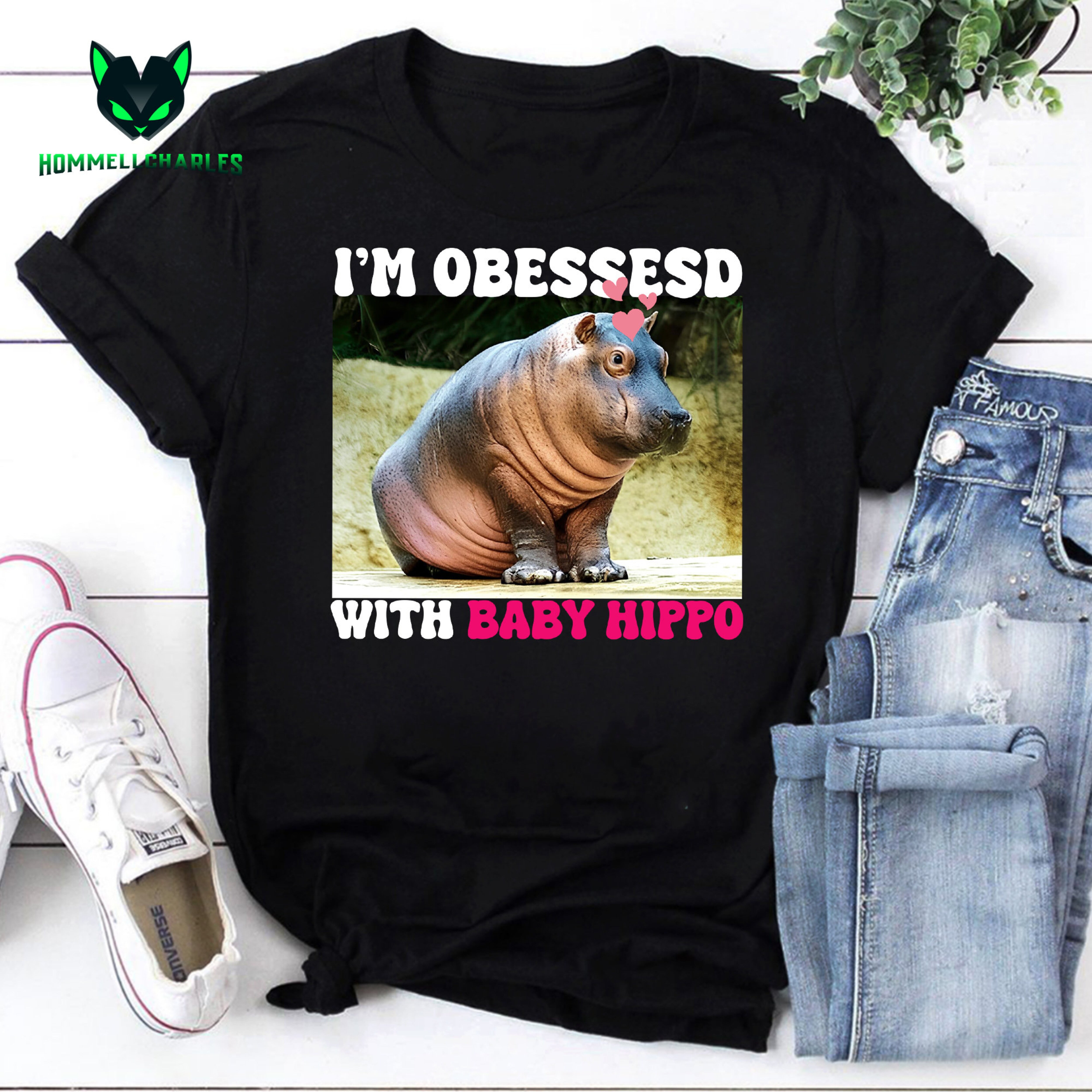 Moo Deng Baby Hippo Retro Shirt, Moo Deng Shirt, I Love Moo Deng Shirt ...