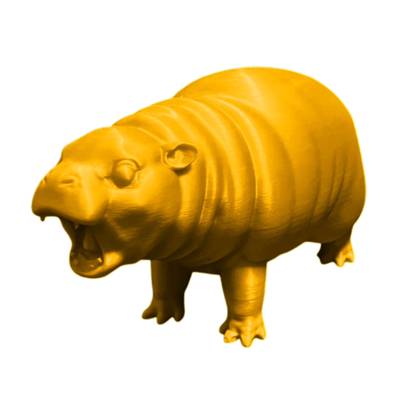 Moo Deng Hippo Figure Small Hippo Resin Figurine Tabletop Hippopotamus ...