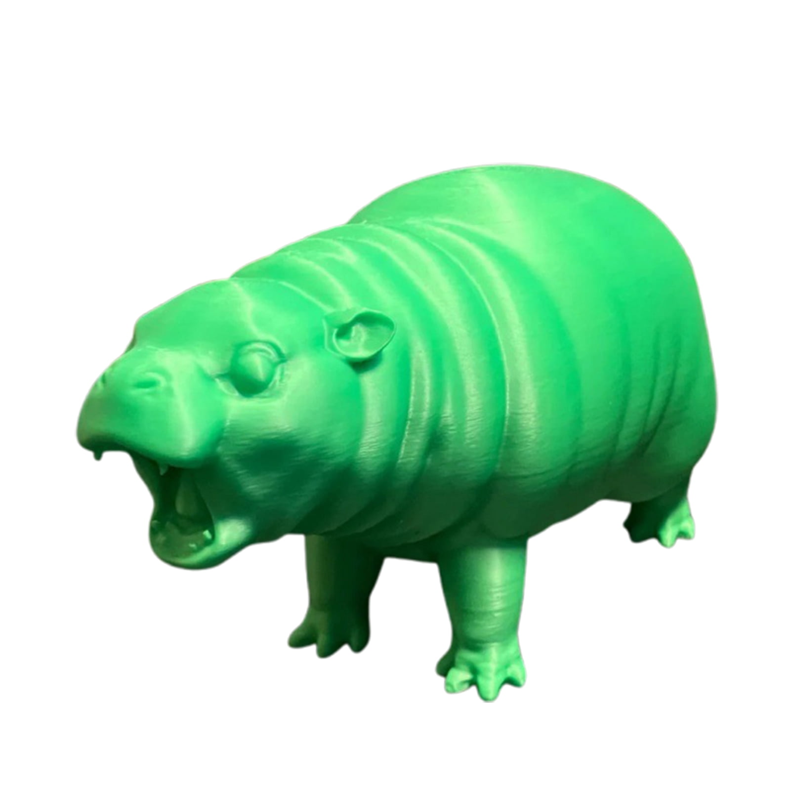Moo Deng Hippo Figure Small Hippo Resin Figurine Tabletop Hippopotamus ...