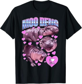Moo-Deng Hippo The Famous Baby Pigmy Moodeng T-Shirt - Walmart.com