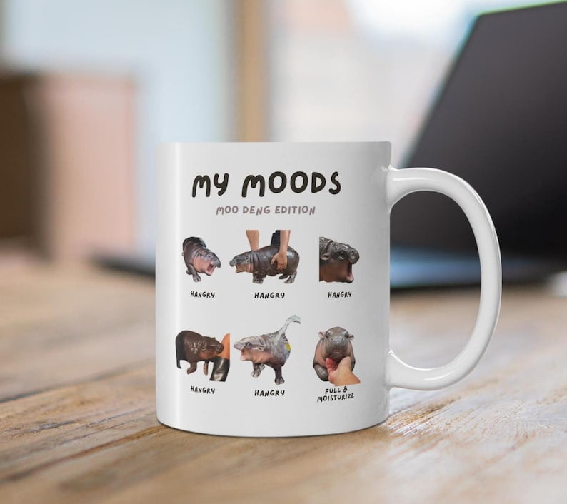 Moo Deng Mood Sassy Hippo Mug | Cute | Funny | Gift - Walmart.com