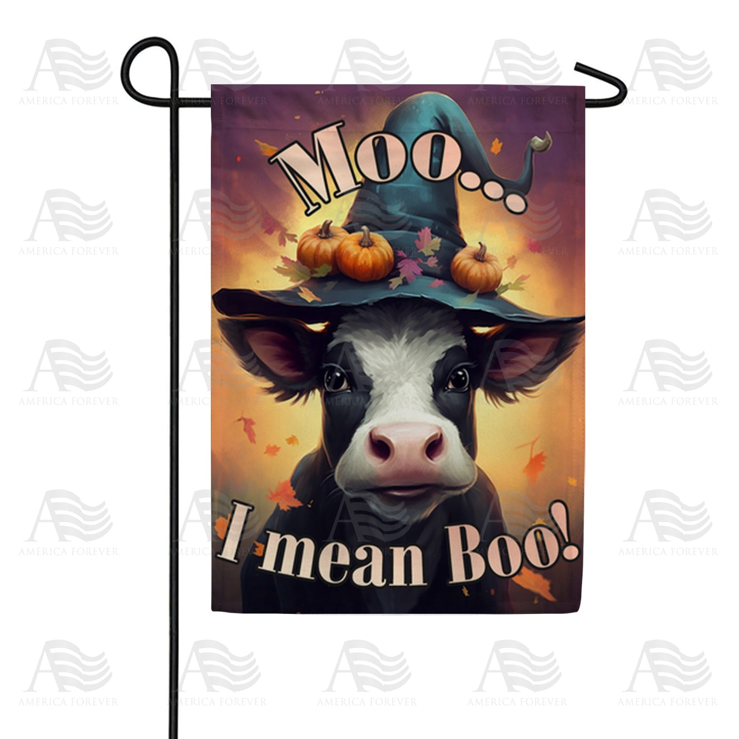 Moo I Mean Boo Funny Halloween Pumpkin Farmhouse Cow Outdoor Accent ...