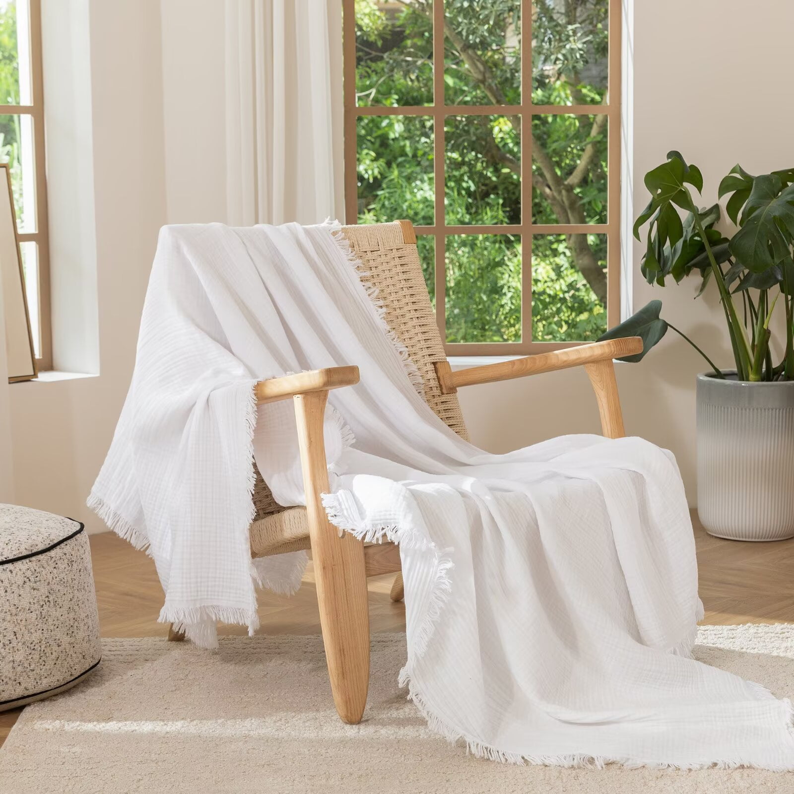 MooMee Stripe Stitch Quilt Set 100% Washed Cotton Coverlet Bedspread ...