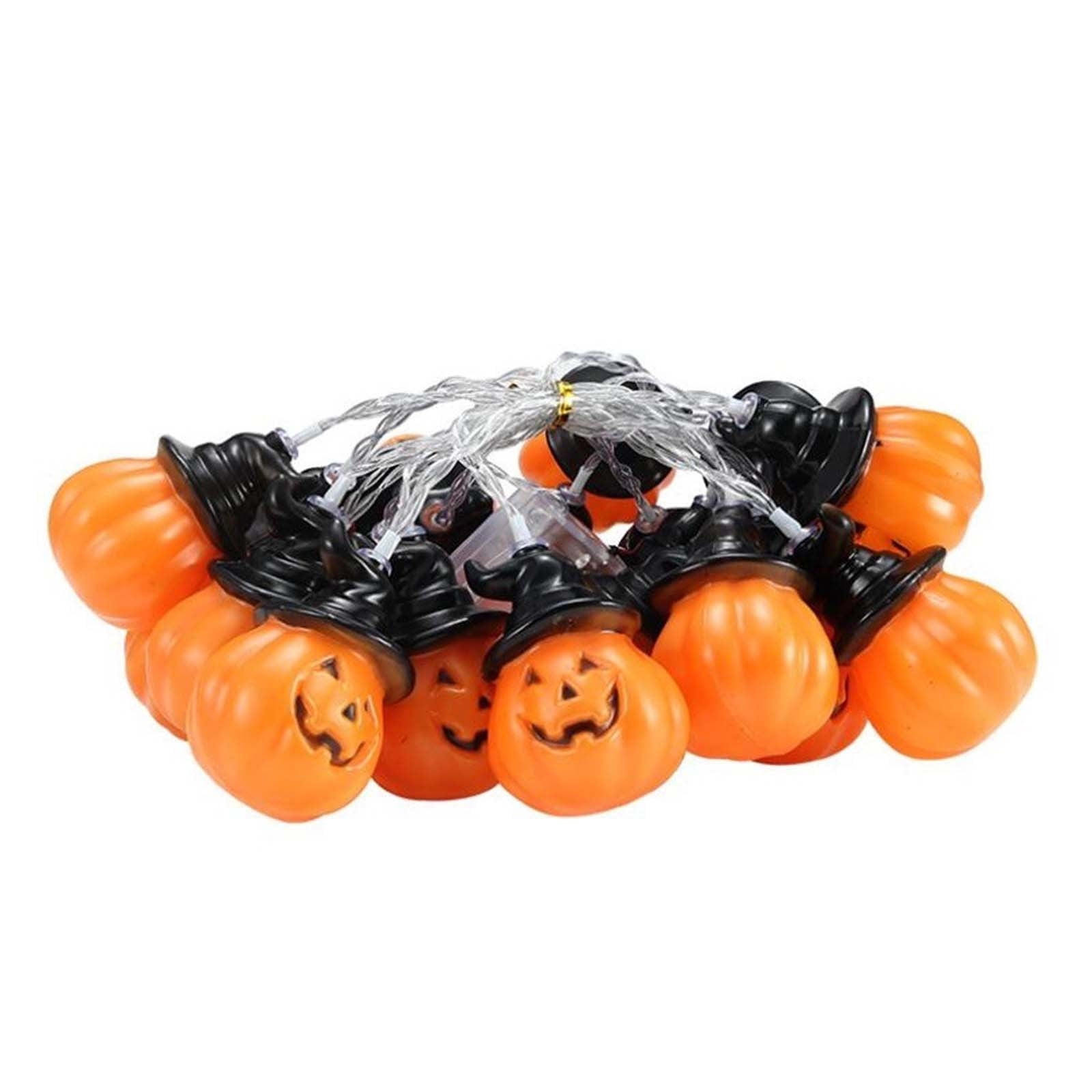 Moocorvic 10 LED Halloween Lights Battery Operated, 5FT Pumpkin String ...