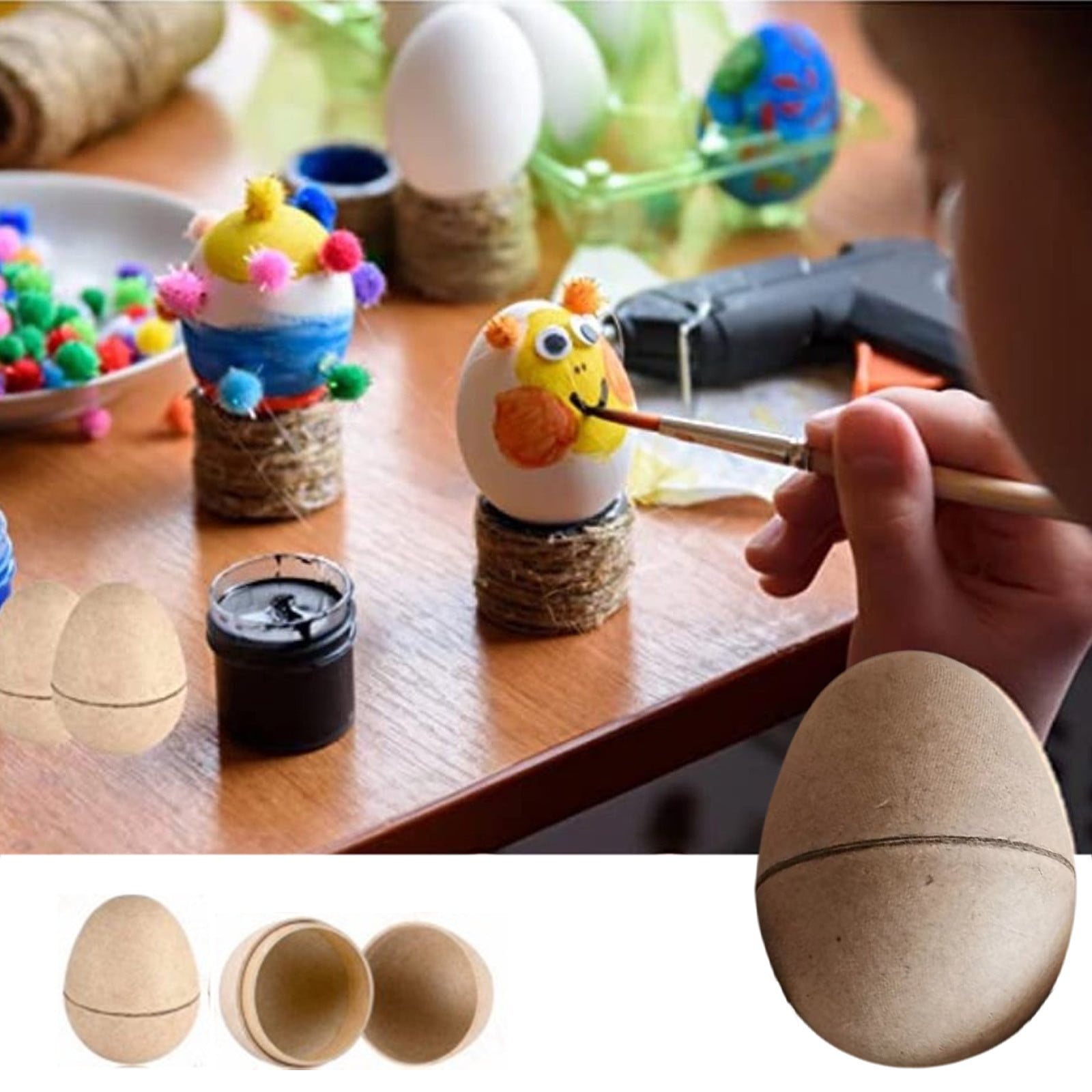 Moocorvic 10Pack Easter Eggs Paper DIY Craft for Kids Adults Easter ...