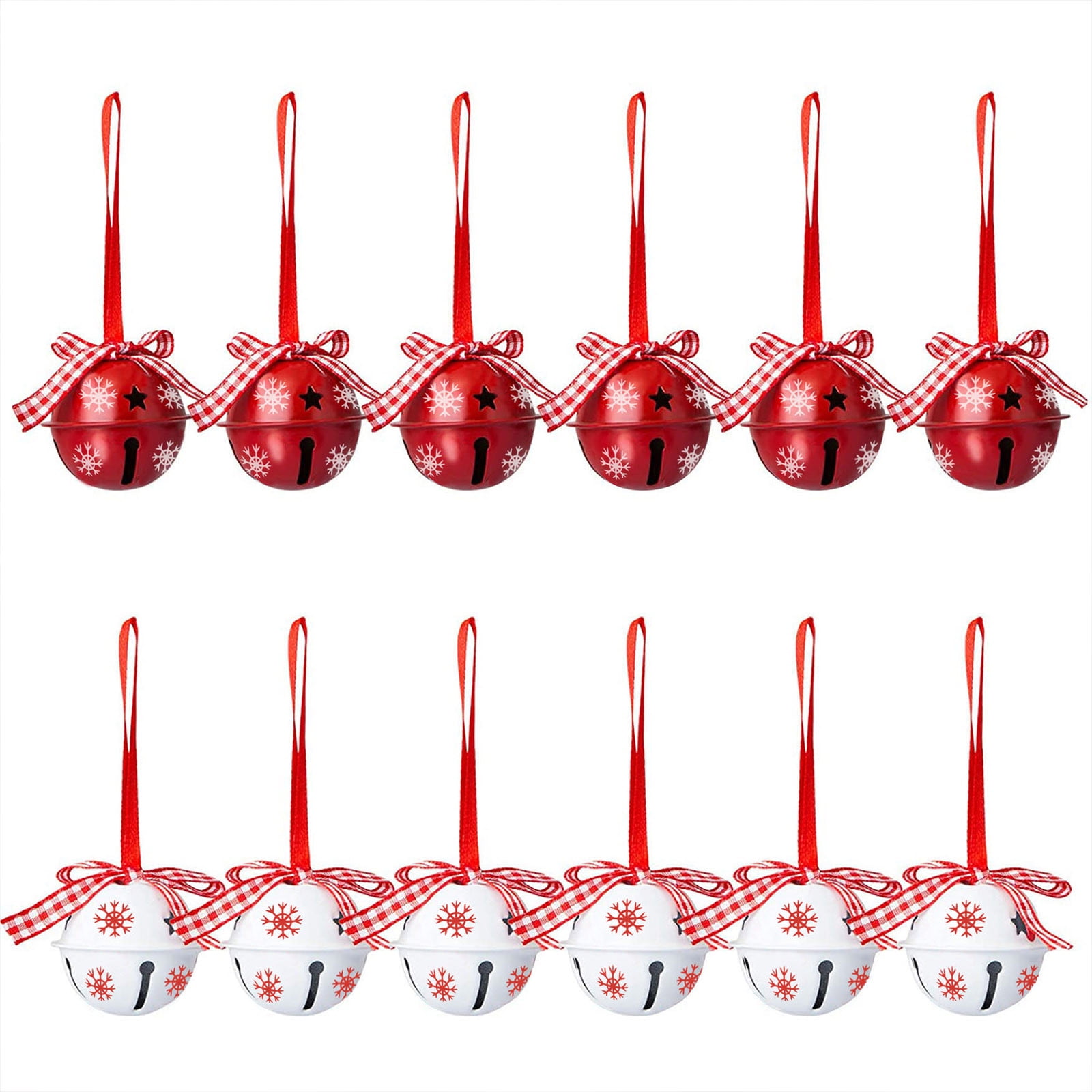 Moocorvic 12Pcs Christmas Bells Pendant, Christmas Ornament for Holiday ...