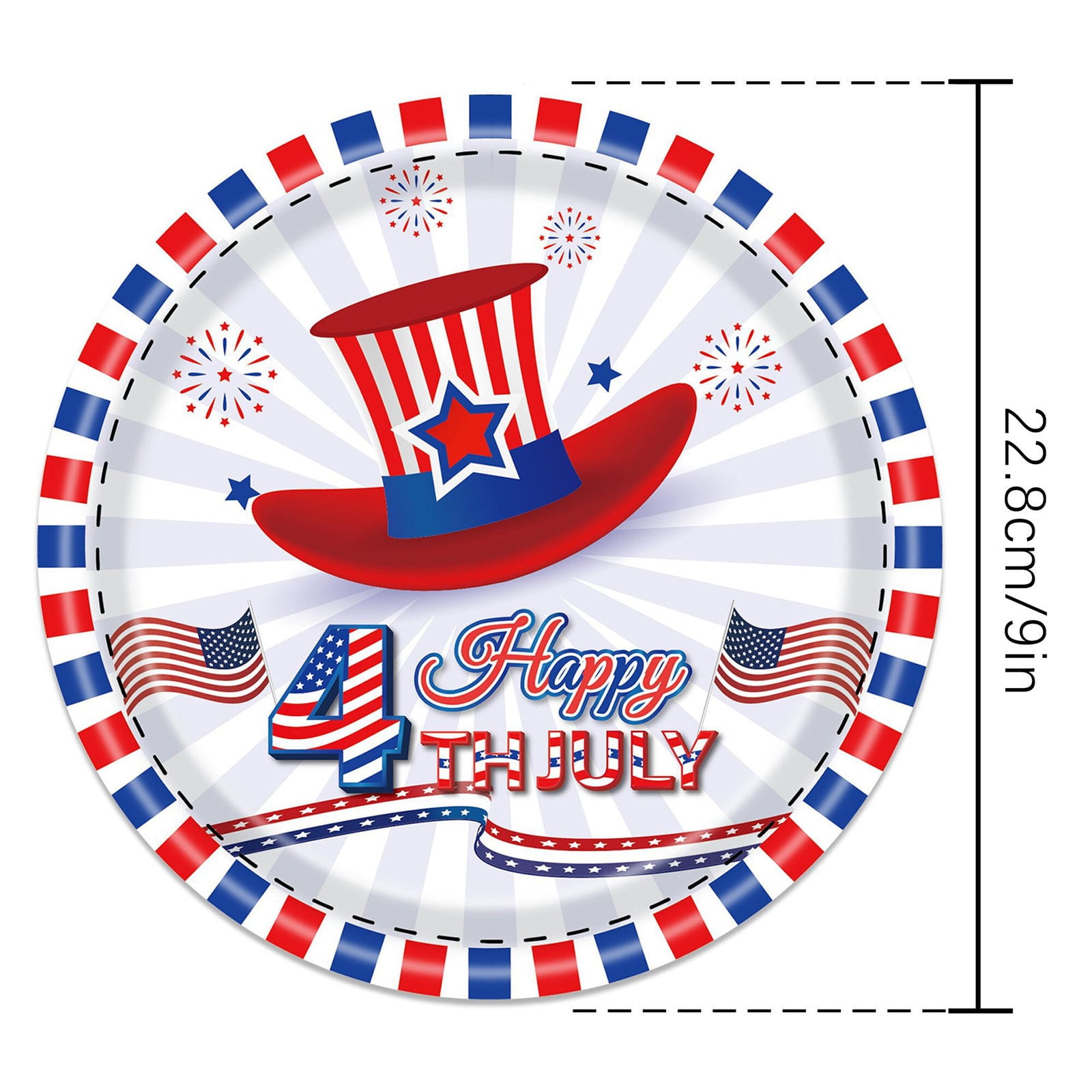 Moocorvic 24pcs 4th Of July American Flag Patriotic Party Supplies